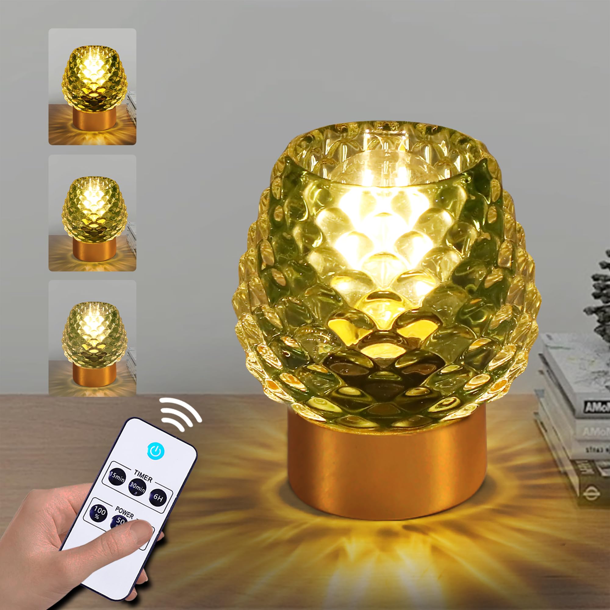 MiuBrty Battery Operated Table Lamp with Timer and Remote Control ...