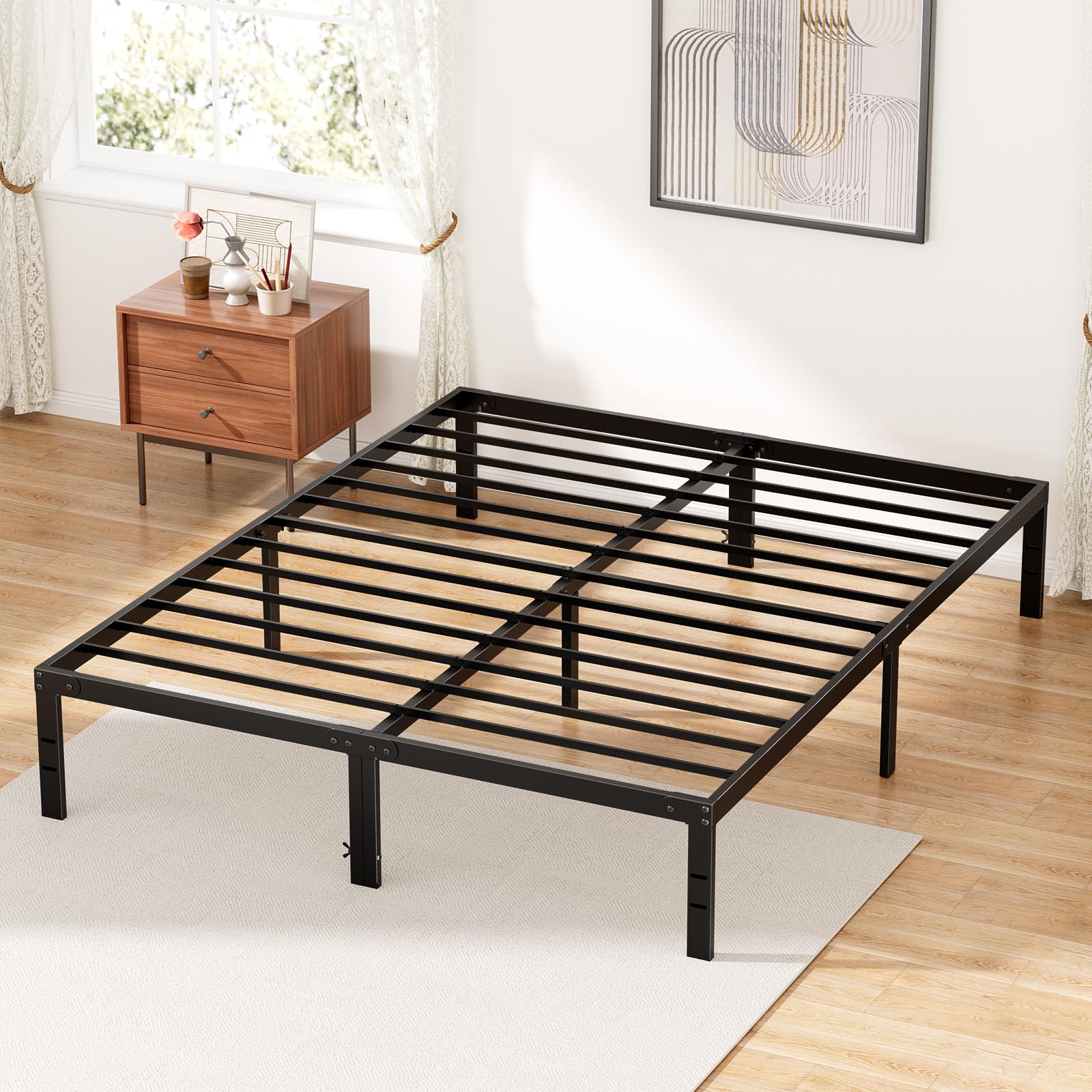 Amazon.com: DUMOS Bed Frame - Full Size Metal Platform Bed Frames ...