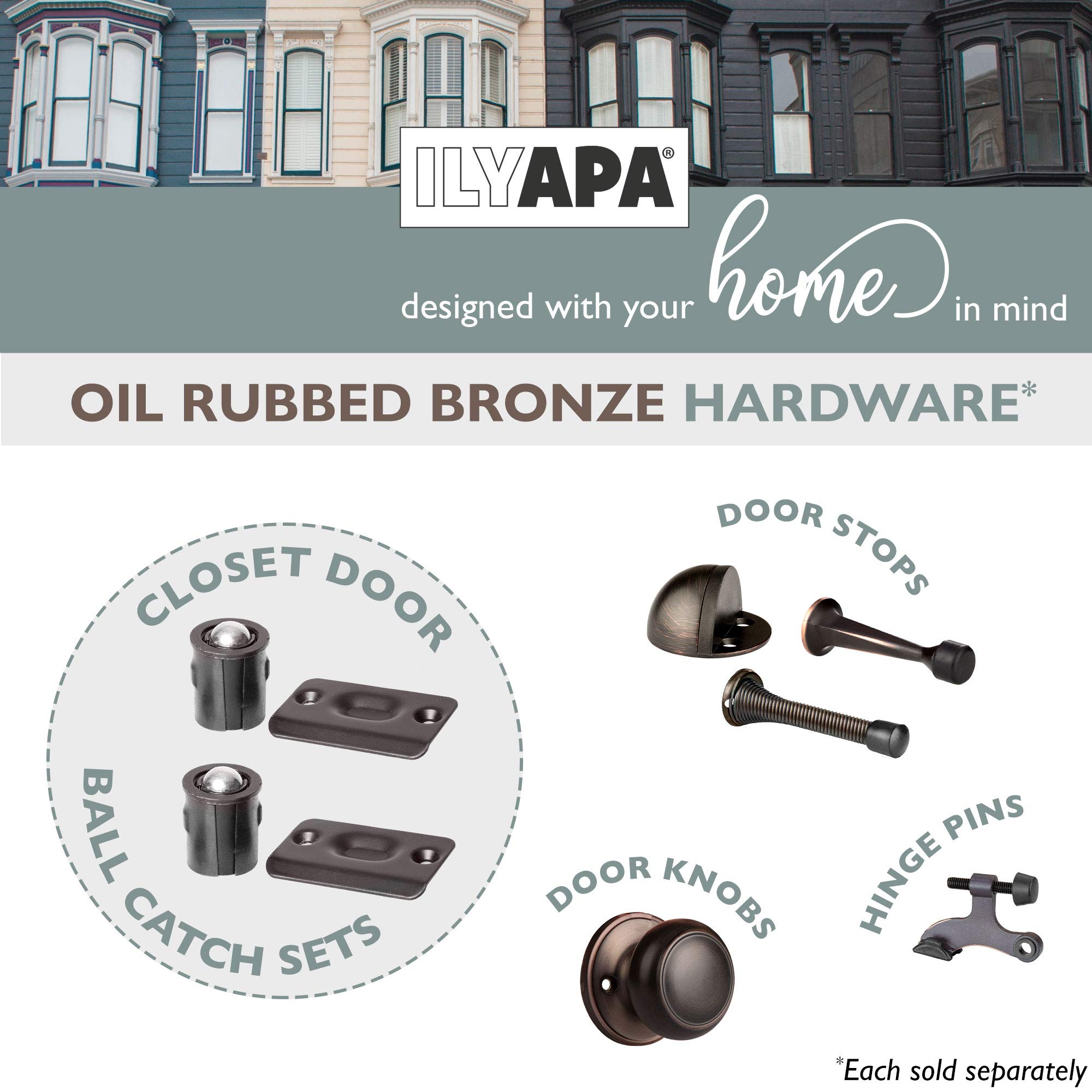 Snapklik.com : Set Of 2 Ball Catch Door Hardware, Oil Rubbed Bronze ...