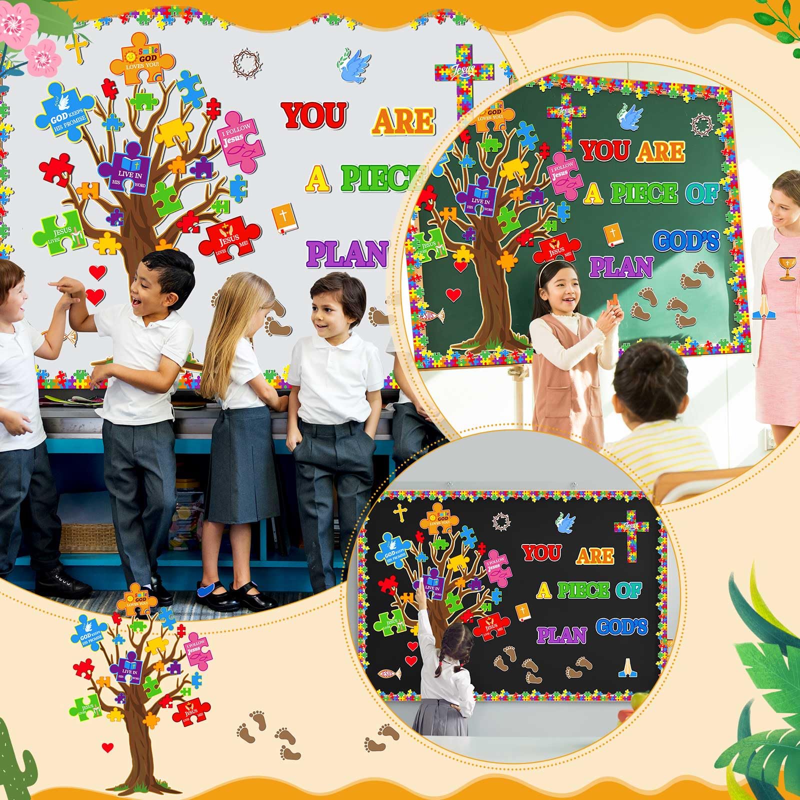 Snapklik.com : Pasimy 70 Pcs Christian Classroom Bulletin Board ...