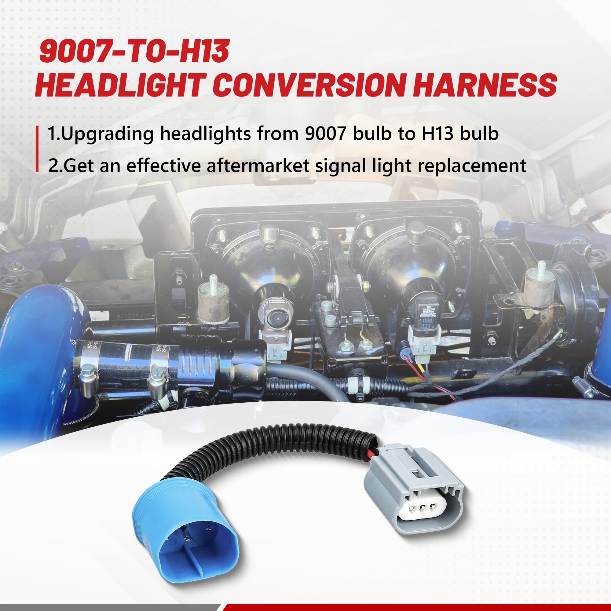 Snapklik.com : RED WOLF 9004 HB1 9007 HB5 To H13 9008 Headlight ...