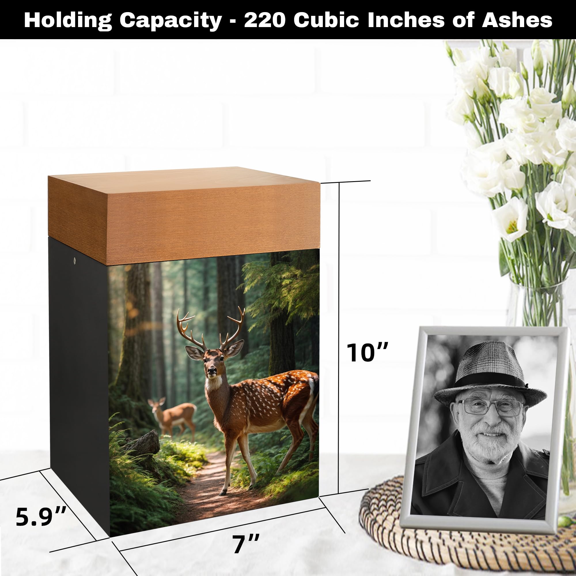 Snapklik.com : Cremation Urns For Human Ashes Adult Male Female, Wooden ...