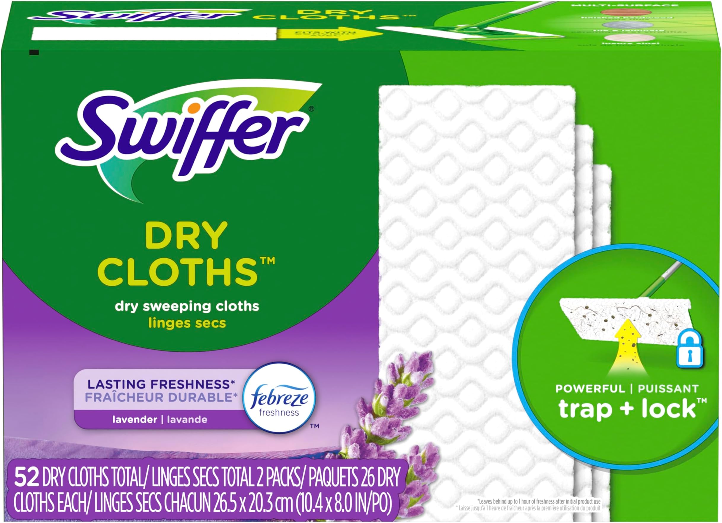 Amazon.com: Swiffer Sweeper Dry Mop Refills for Floor Mopping and ...