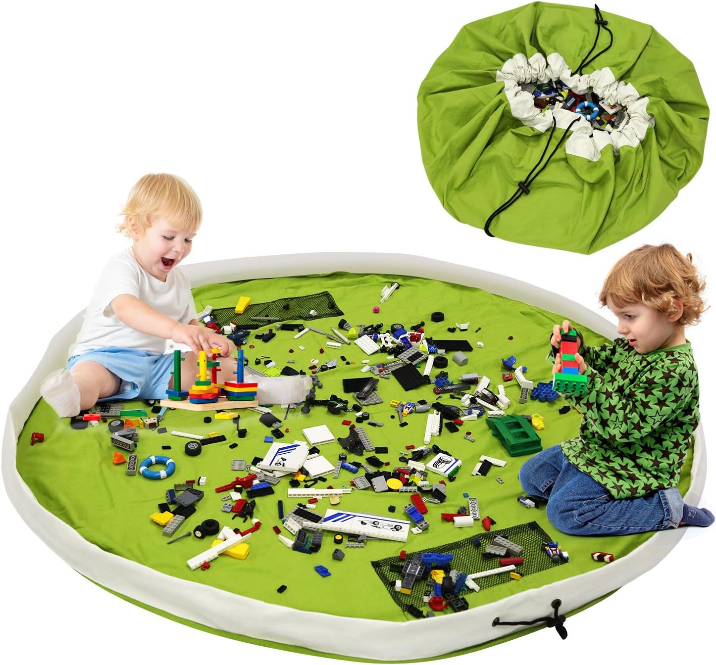 150cm Large Storage Bag Kids Nursery Play Mat Storage Bag For Toys and ...