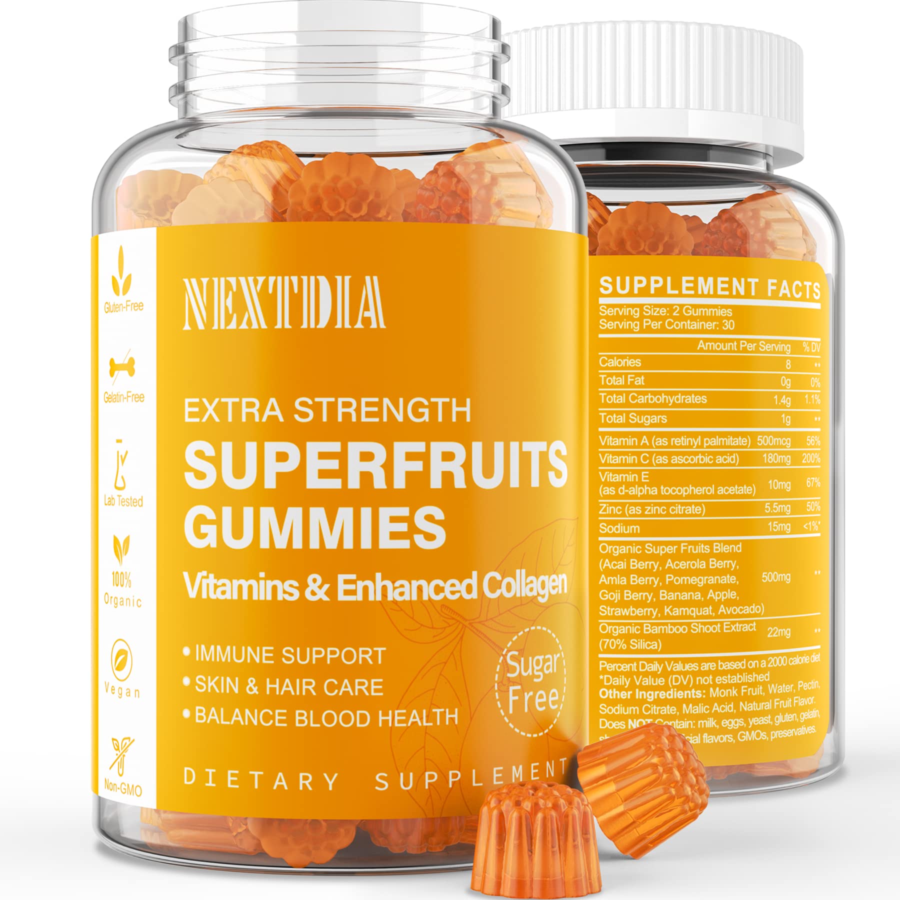 Buy Superfruit Gummies - Vegan Collagen Booster & Immune Support Gummy ...
