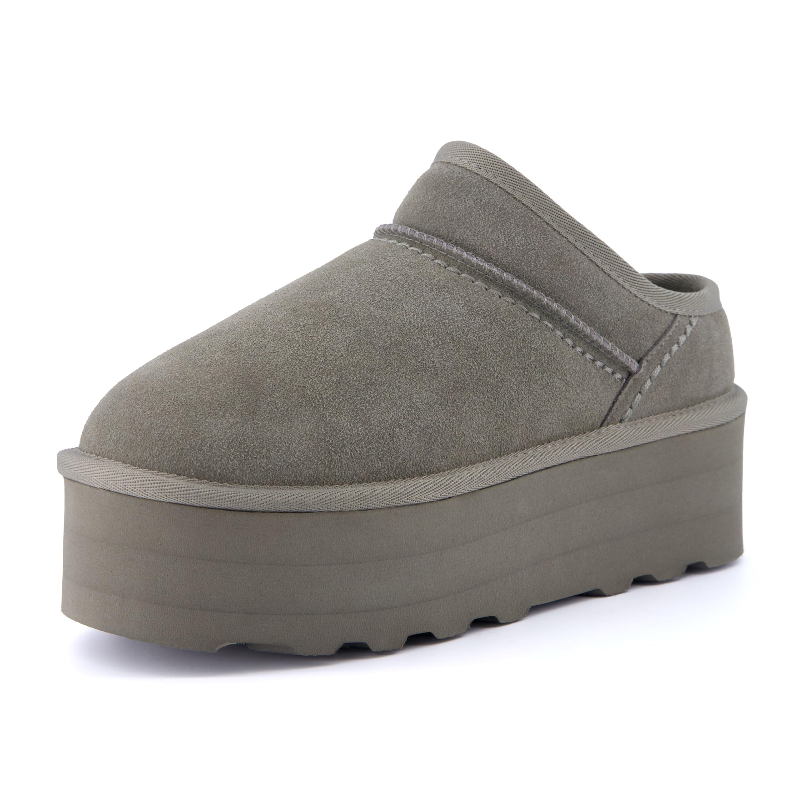 Snapklik.com : CUSHIONAIRE Womens Huggy Genuine Suede Cozy Mule ...
