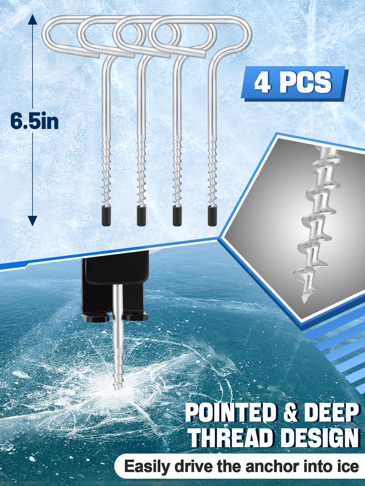 Snapklik.com : Universal Ice Anchor Tool- Ice Anchor Drill Adapter Kit ...