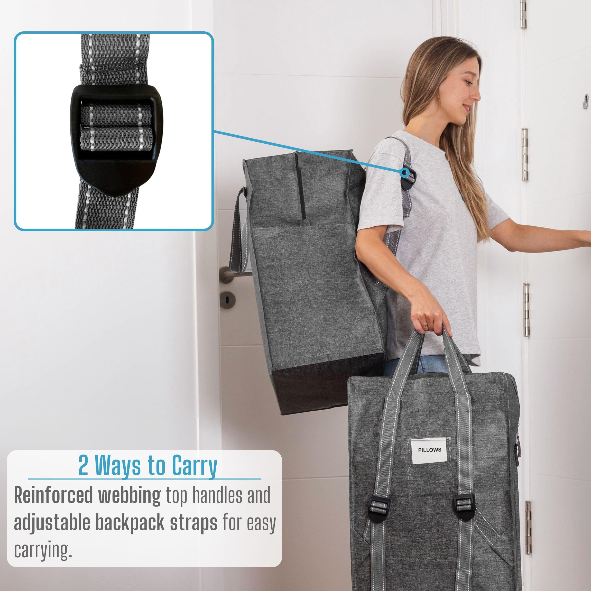 Snapklik.com : VENO 2 Pack Moving Bags w/Adjustable Backpack Straps ...