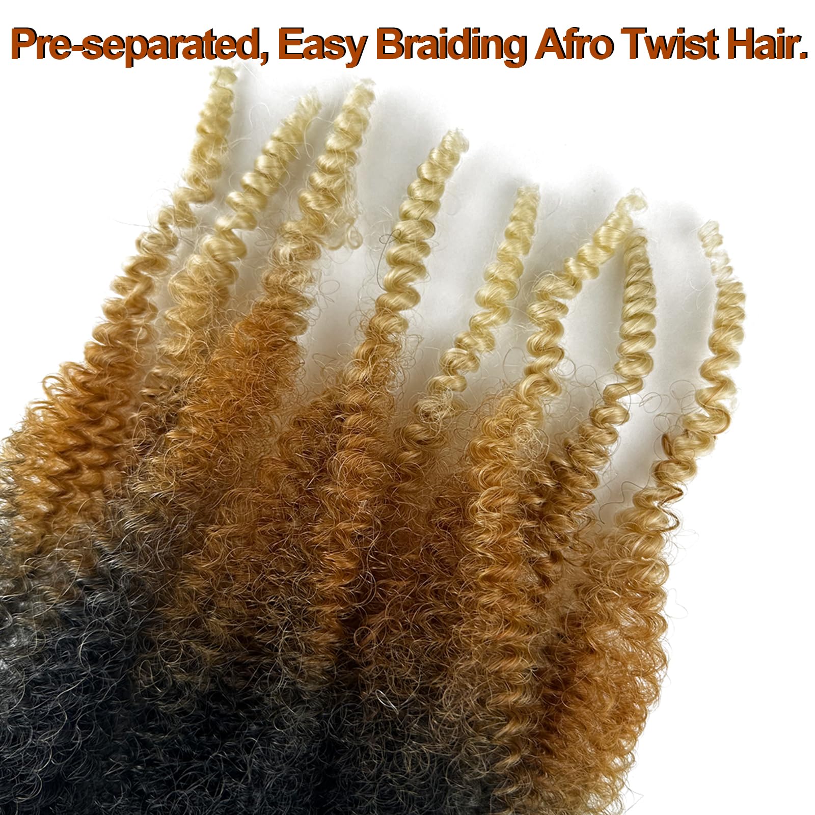 Snapklik.com : Springy Afro Twist Hair 1B/27/613 Ombre Blonde Marley ...