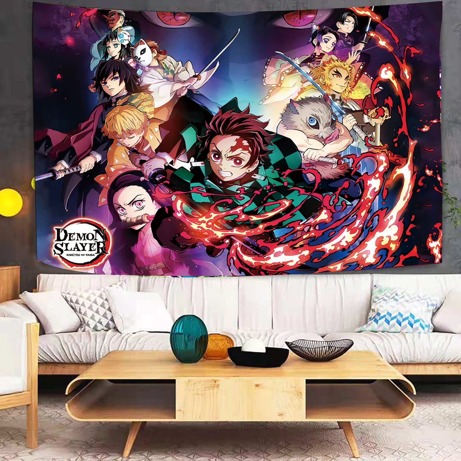 Buy Demon Slayer Tapestry Animation, 60x80 Inches In The Living Room ...