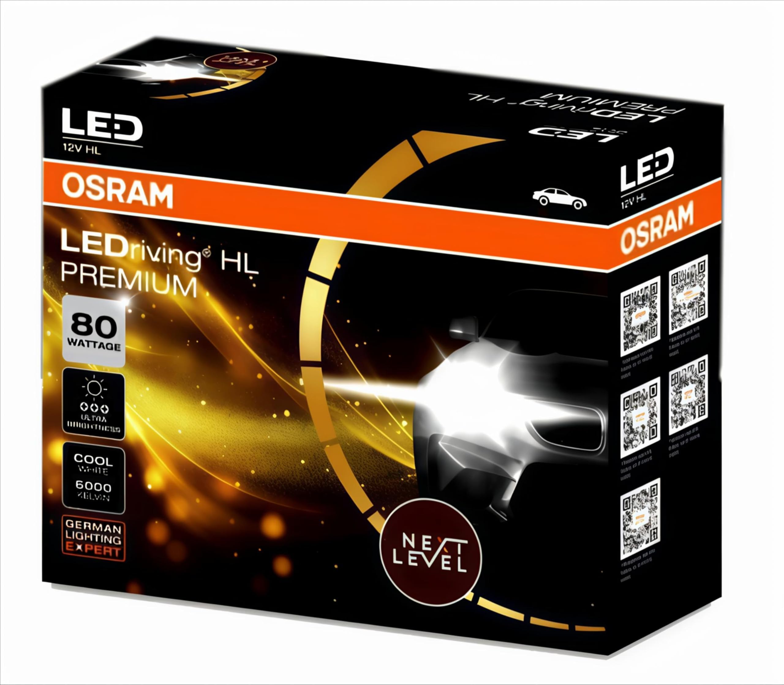 Osram LED Headlight for CAR H9012 Cool White (HIR2 12V 80W 6000K ...