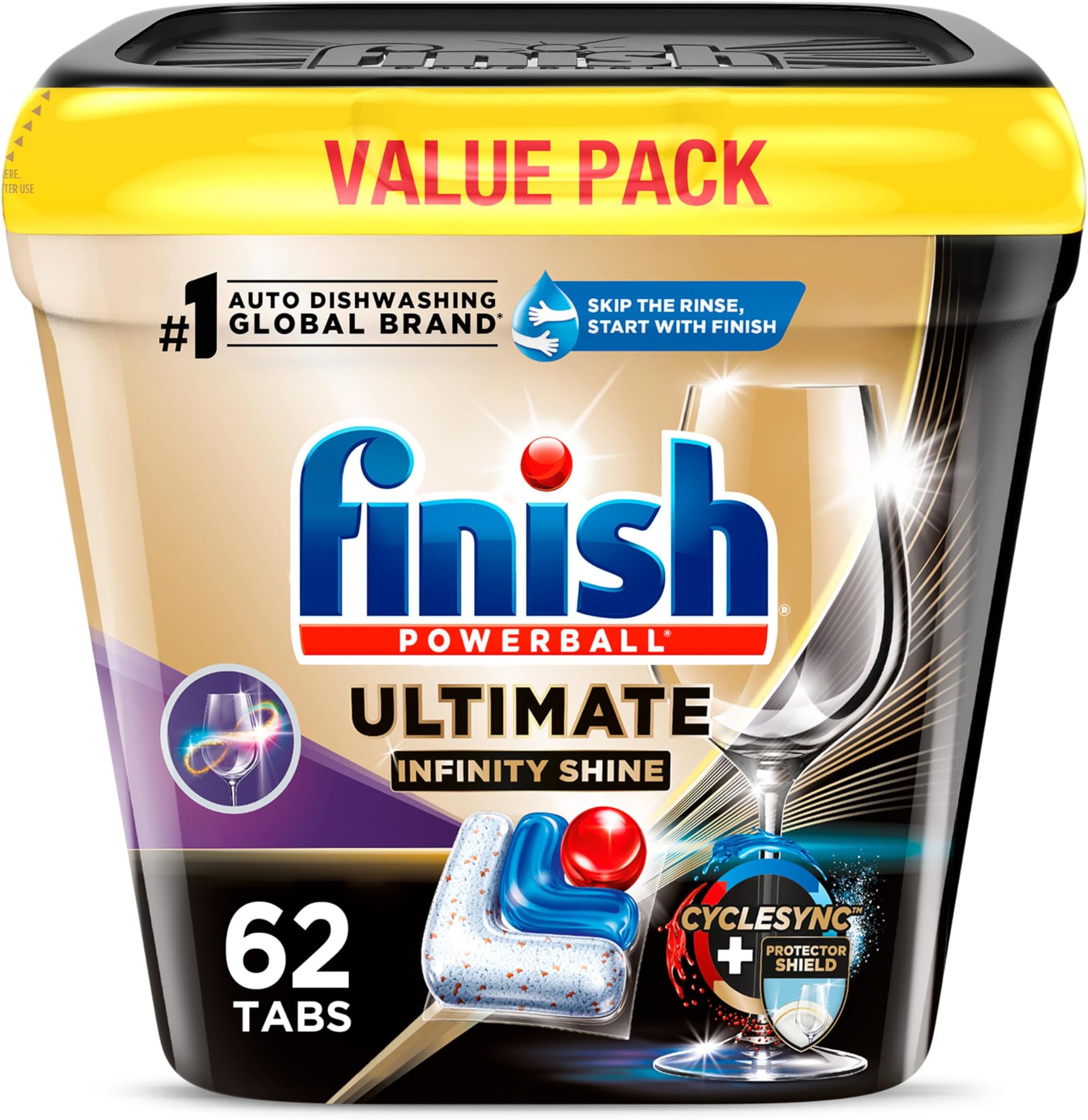 Amazon.com: Finish Ultimate Infinity Shine Dishwasher Pods, No Pre ...
