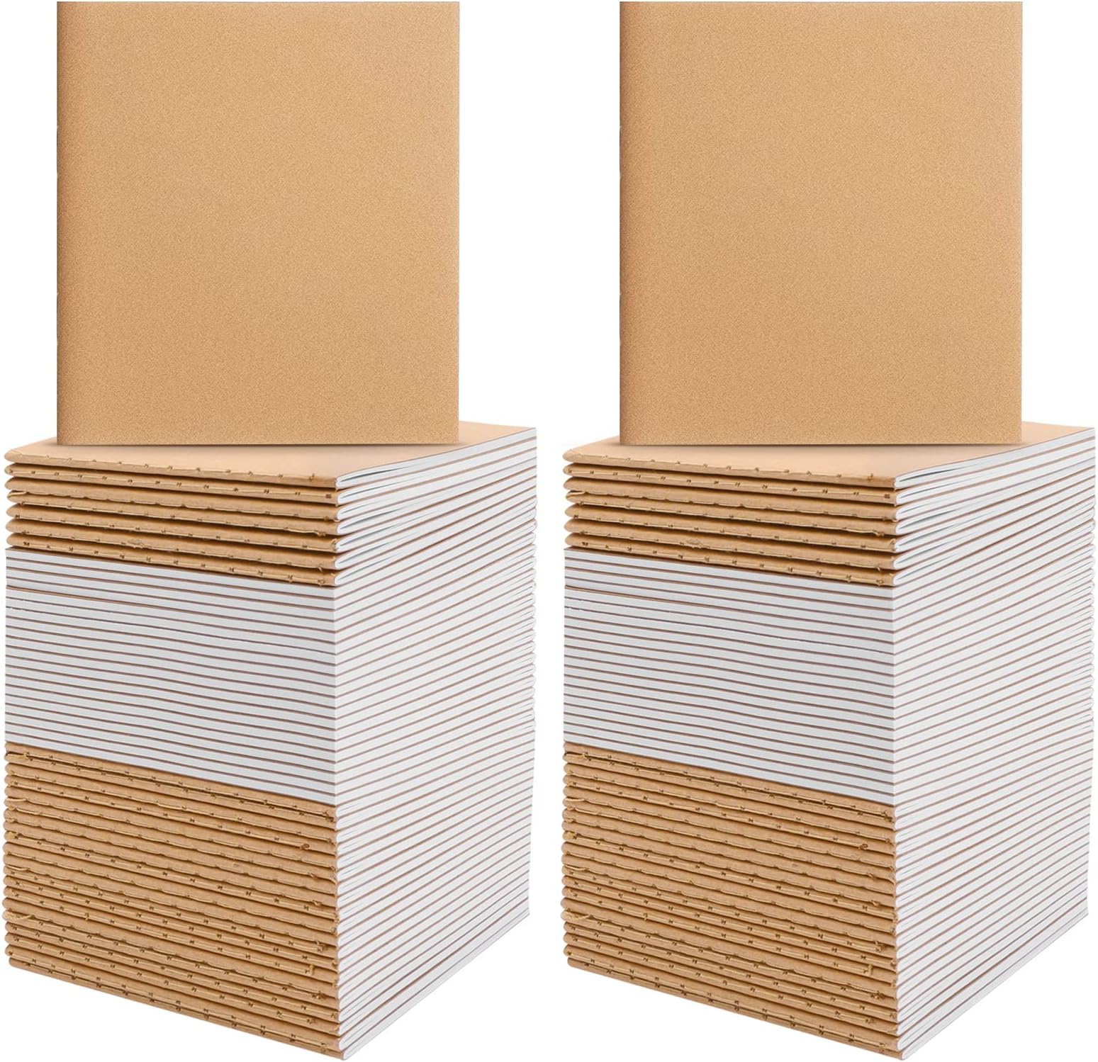 100 Pack Mini Kraft Paper Notebook Journal Blank Sketchbooks Notepad ...