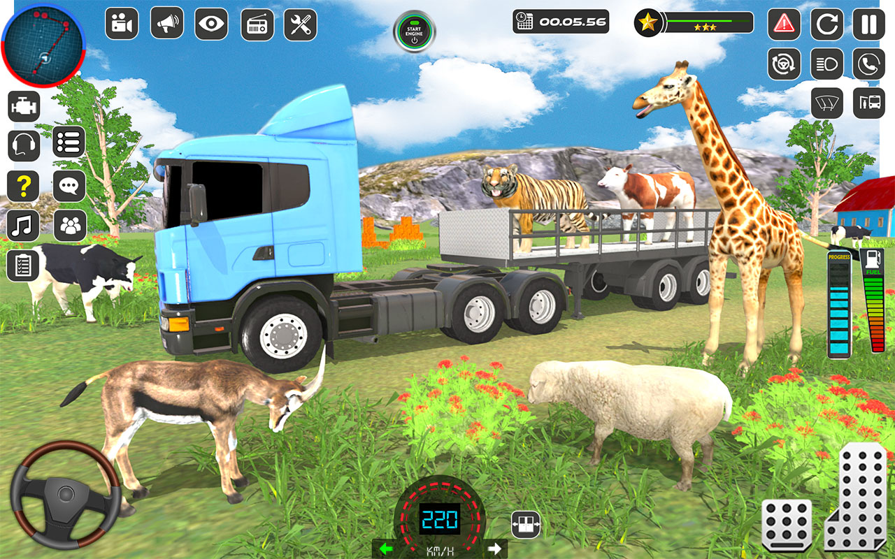 Wild Animal Transport Truck Driving Games Zoo Animal Transportaion Farm ...