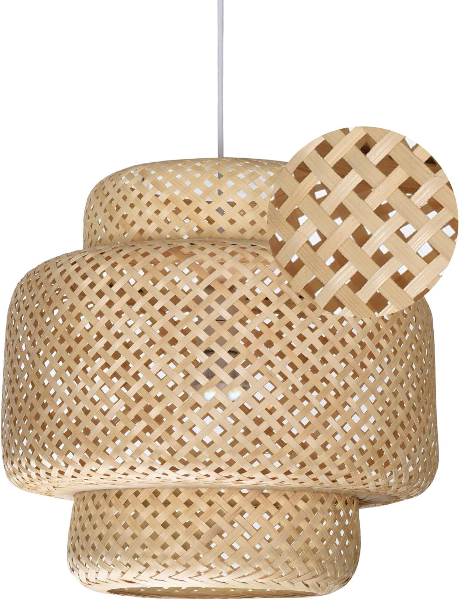 DANGGEOI Bamboo Pendant Light Fixtures, Natural Material Bamboo ...