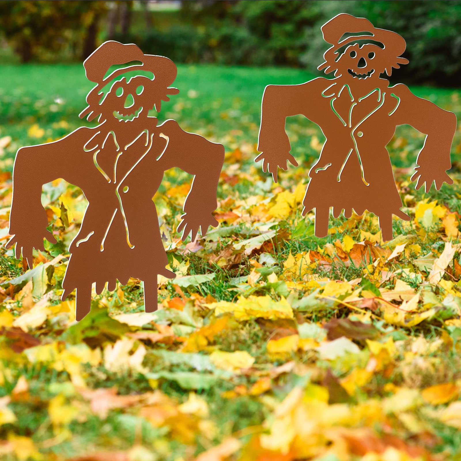 Snapklik.com : Scarecrow Garden Stake, Metal Yard Sign Fall Halloween ...