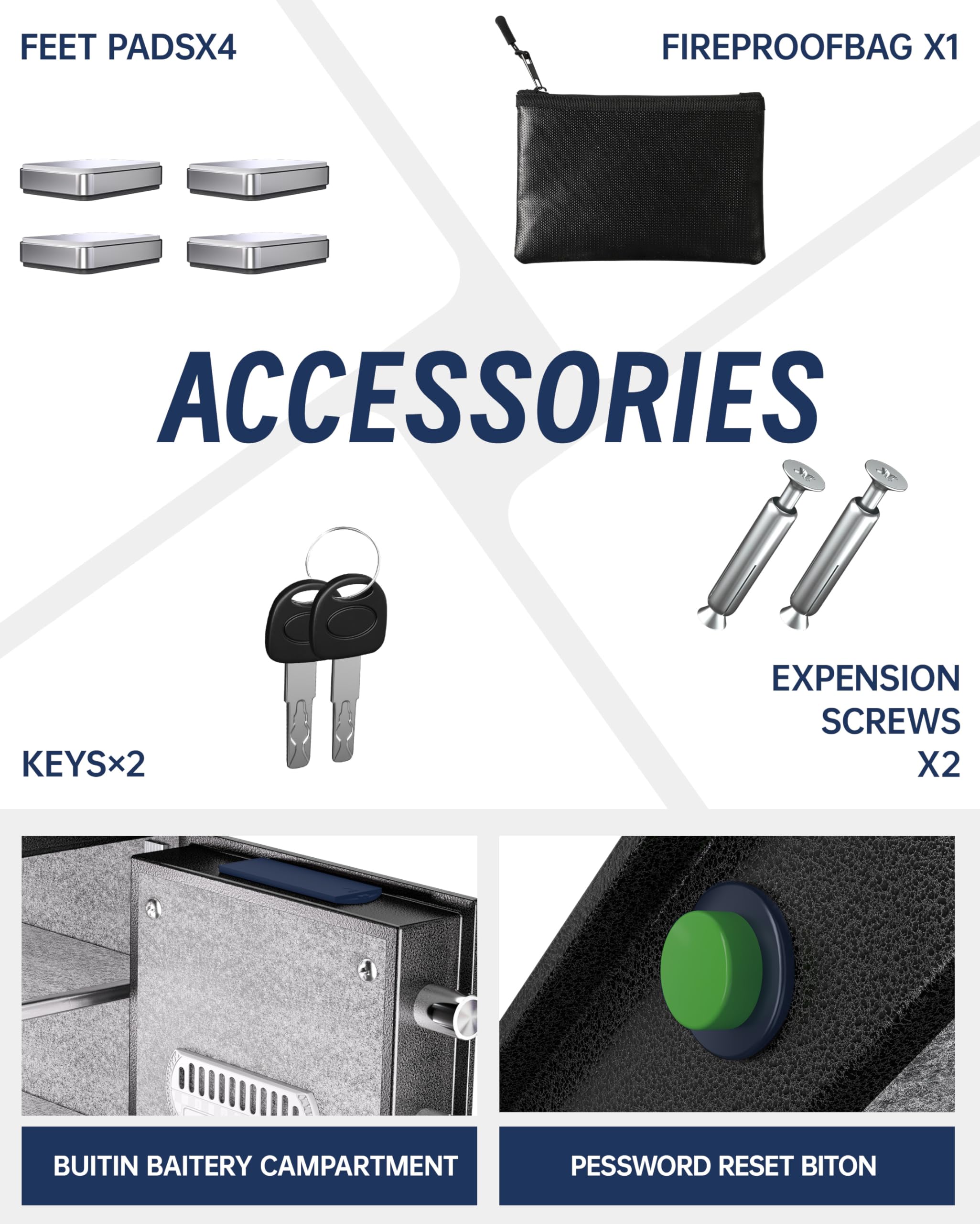 Snapklik.com : AUTIGERSAFE Safe Box, 1.8 Cubic Feet Personal Home Safe Box