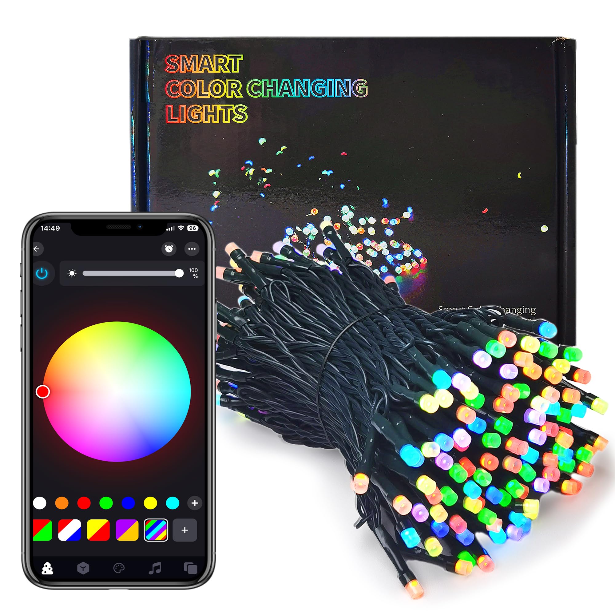 Amazon.com: YOSION APP Control RGB LED Christmas Lights, Smart Fairy ...