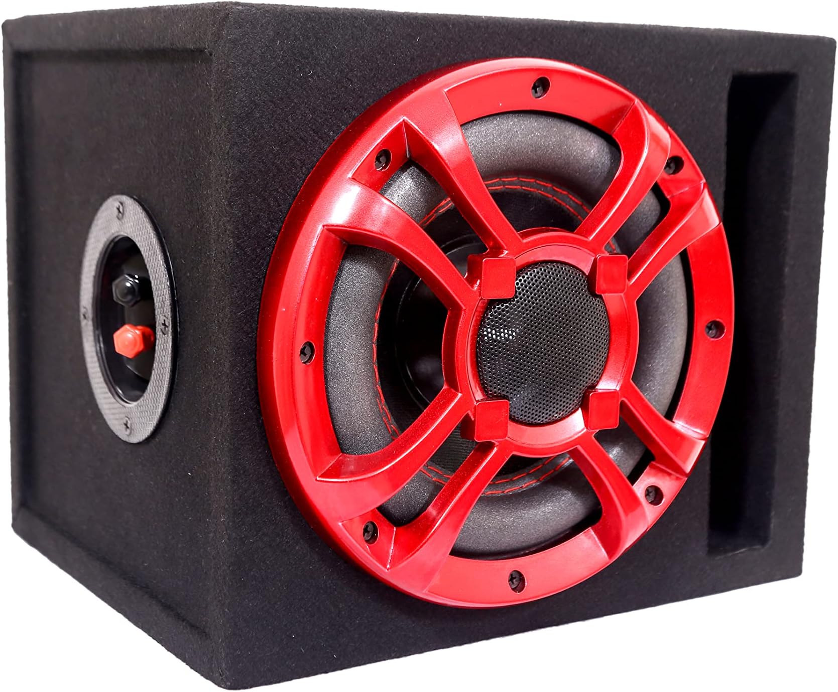 FREDO 8inch Single 600W Peak Loaded Subwoofer Enclosure - Front Slotted ...