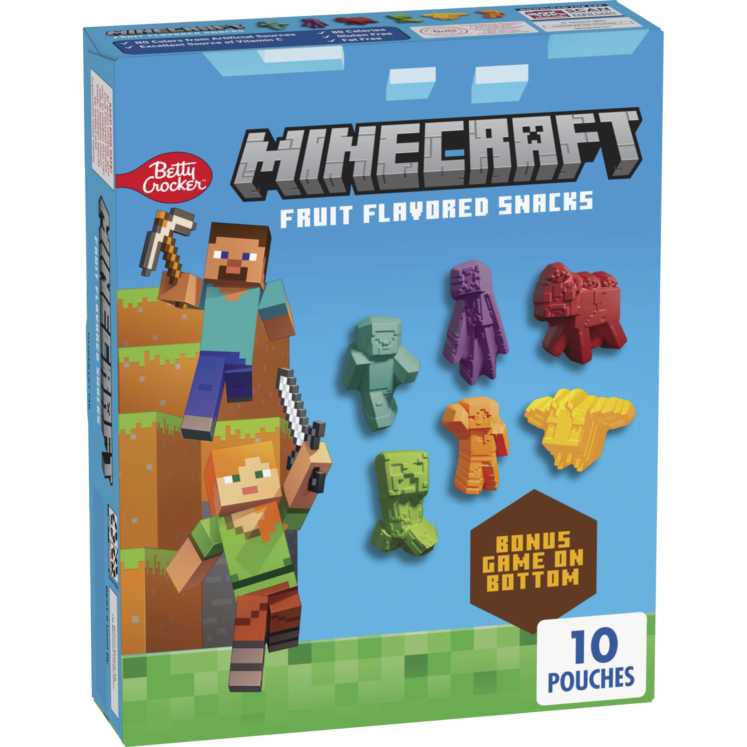 Snapklik.com : Betty Crocker Minecraft Fruit Flavored Snacks 10 Count