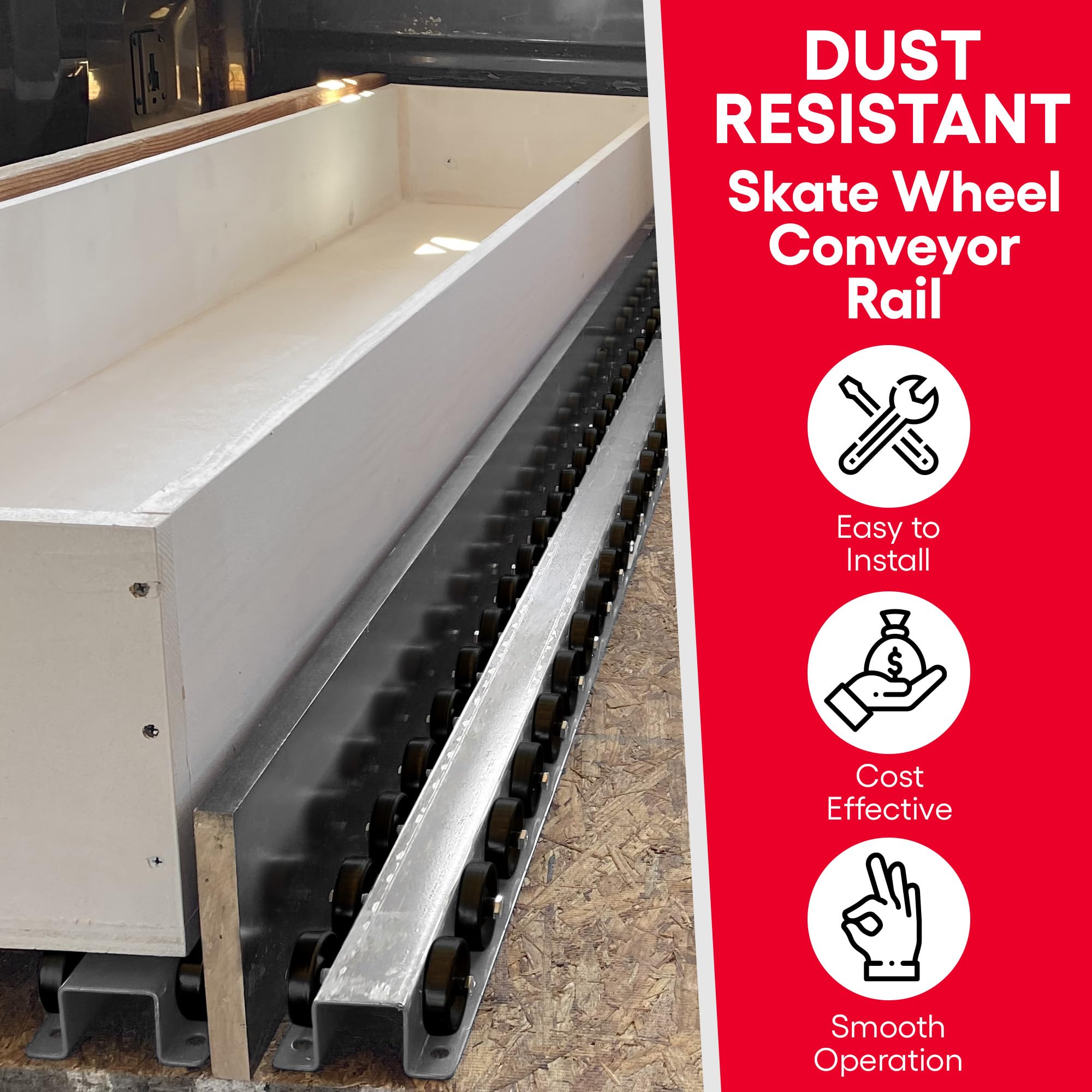Snapklik.com : Galvanized Conveyor 5 Flow Rail