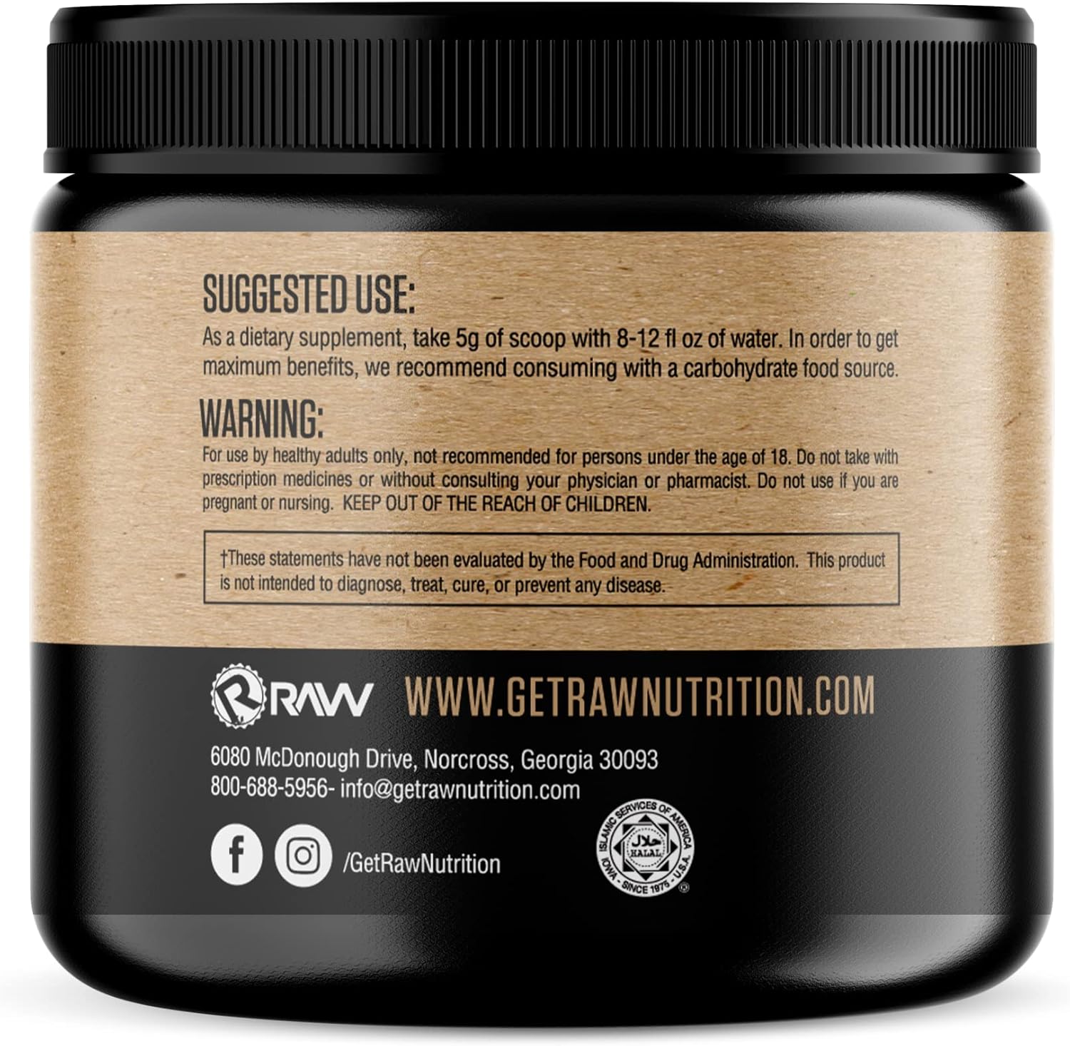 Buy RAW NUTRITION Creatine Monohydrate Powder Unflavored | Micronized ...