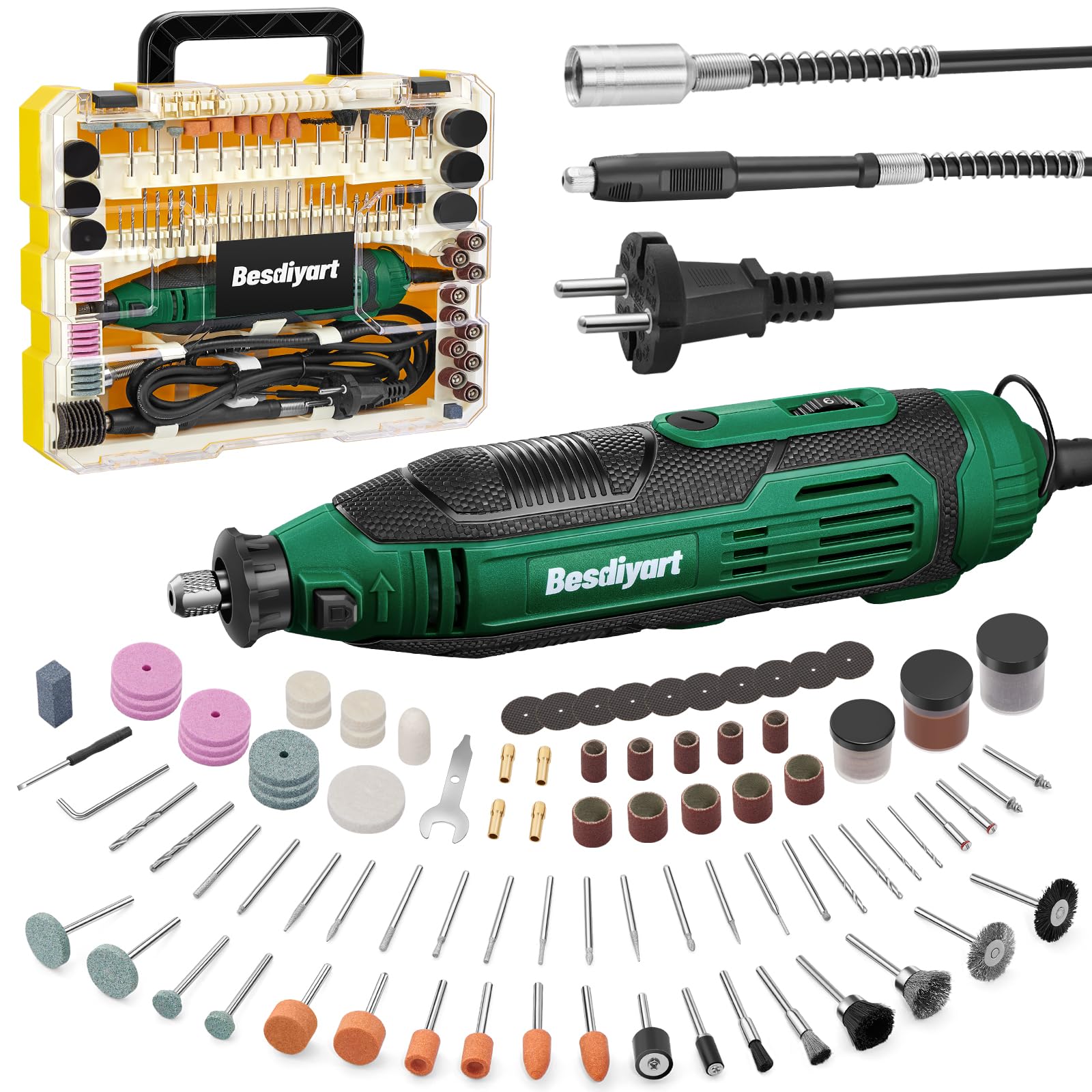 Besdiyart Multifunktionswerkzeug 160W, Rotationswerkzeug 6 Variable ...