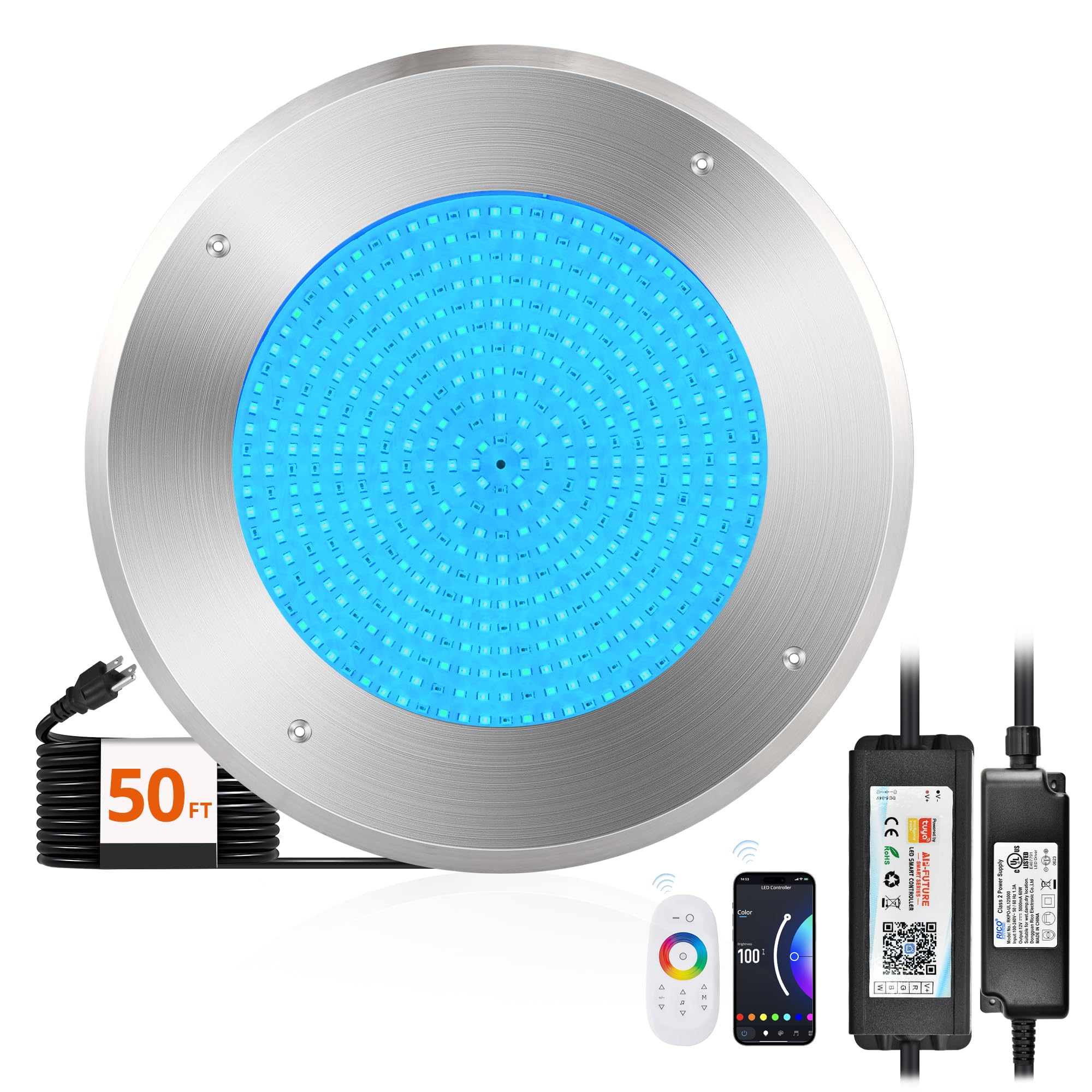 Amazon.com : LEDIARY 10" RGBW LED Pool Lights for Inground Pool, 120V ...
