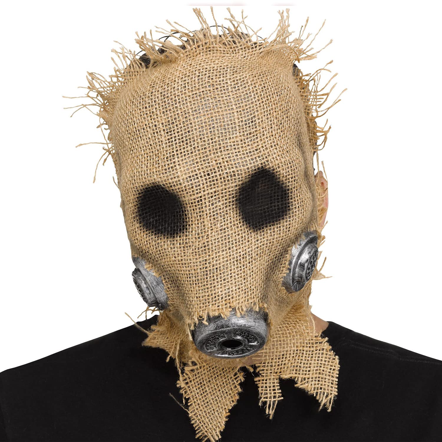 Amazon.com: Fun World Burlap Horror Hazmat Plague Costume Gas Mask, Tan ...