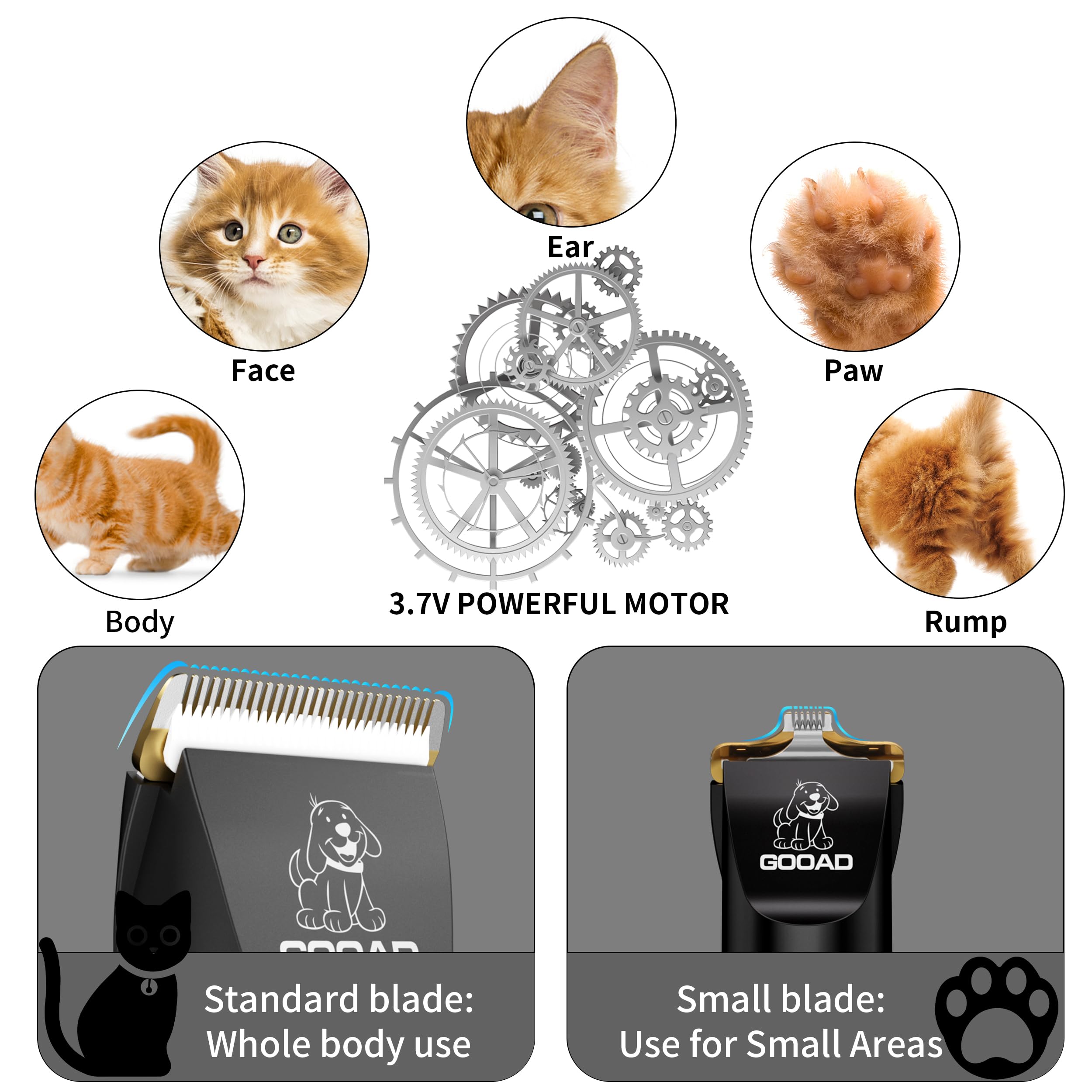 Snapklik.com : Gooad Cat Clippers, Professional Cat Grooming Kit ...