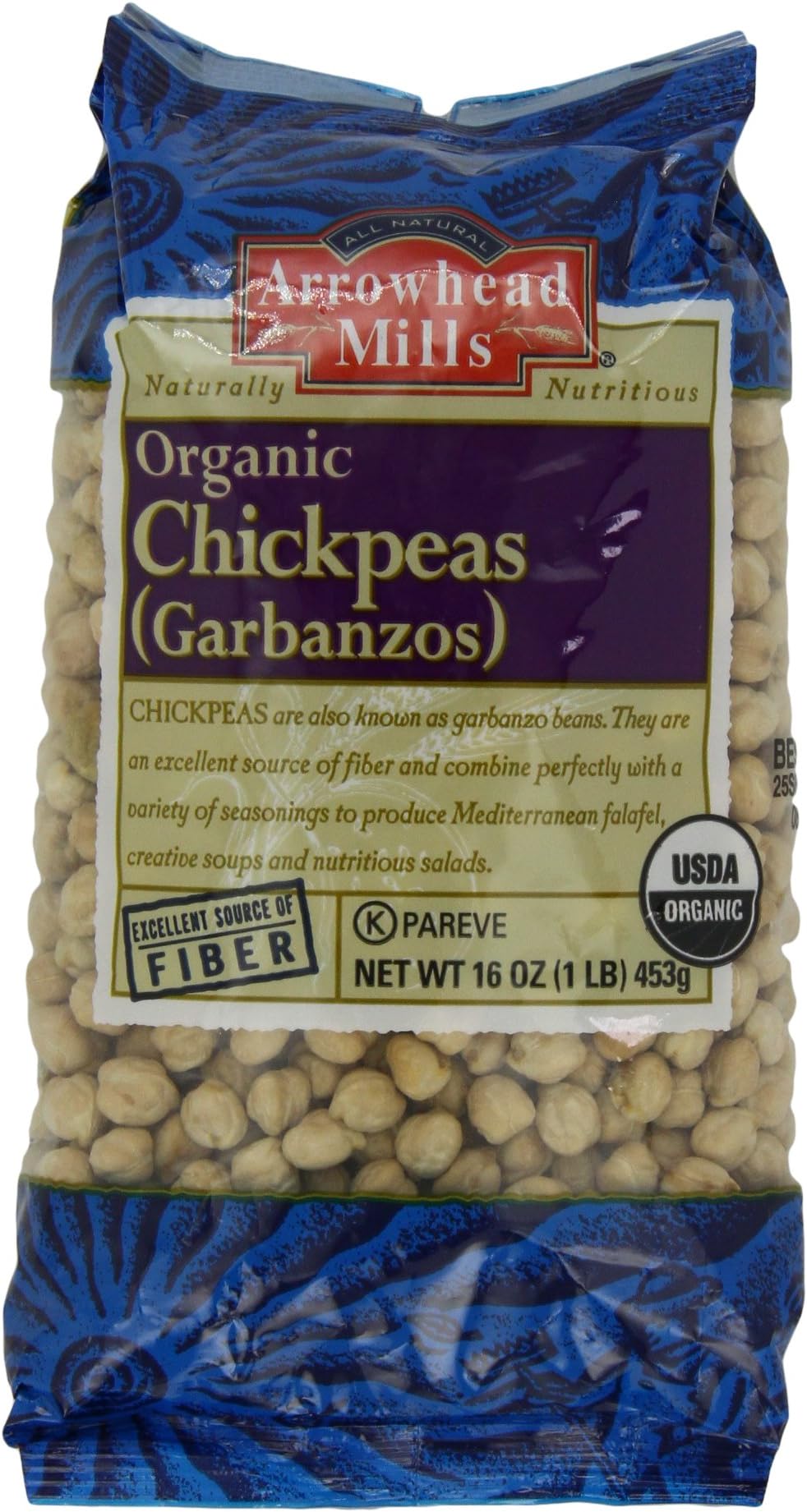 Amazon.com : Arrowhead Mills Organic Chickpeas, 16 oz. : Fresh Peas And ...
