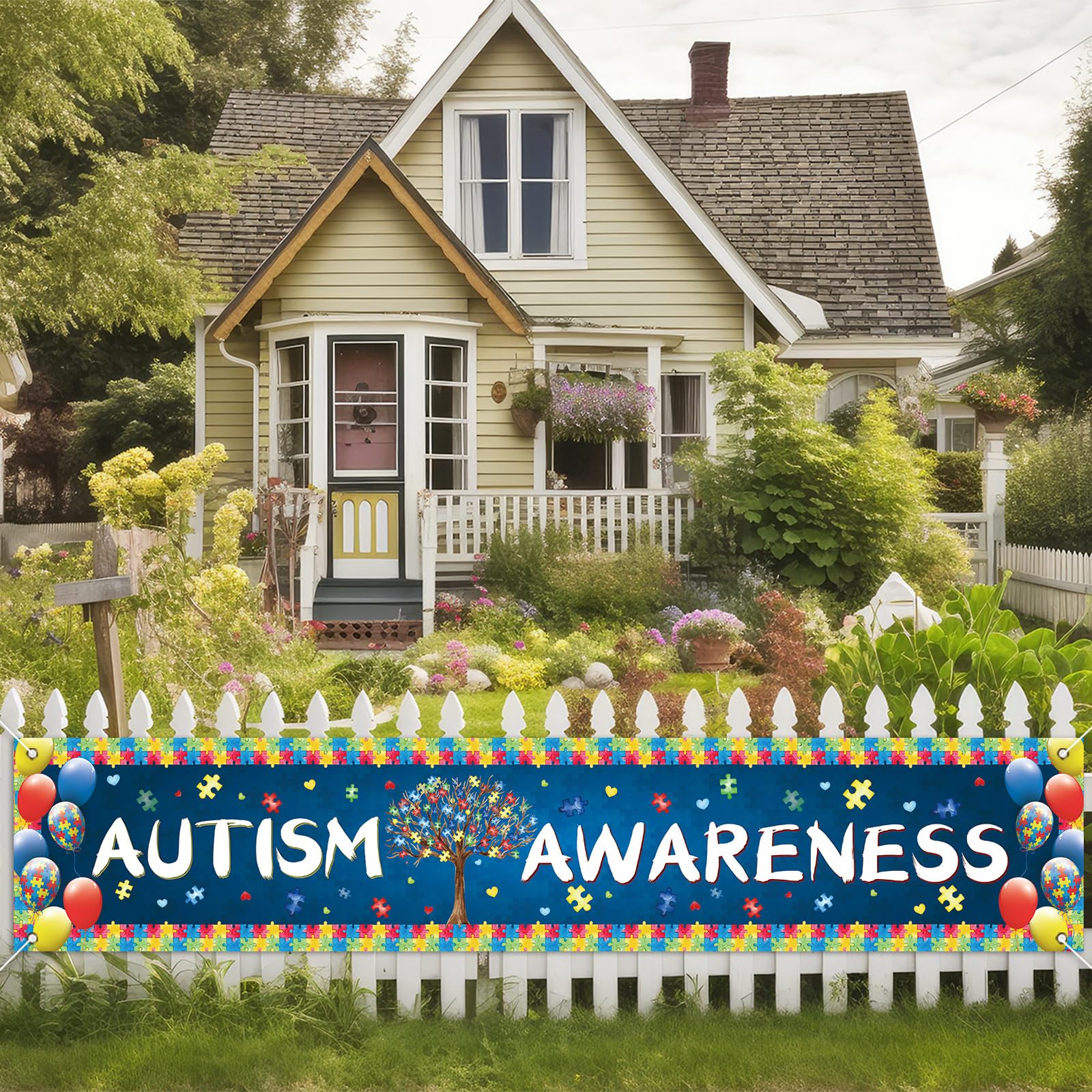 Amazon.com: Autism Awareness Banner for Fence Autism Awareness ...