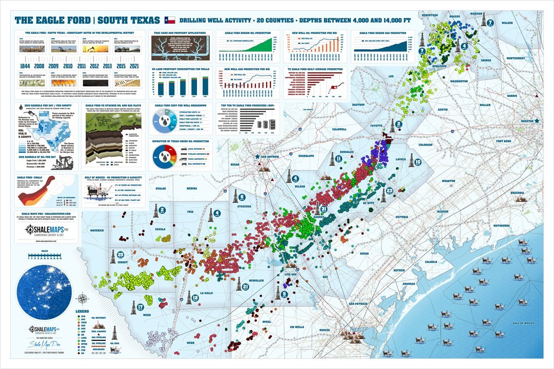 Mapa De Eagle Ford Wells