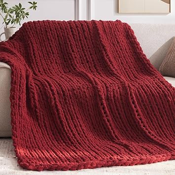 Amazon.com: Negwoo Chunky Knit Throw Blanket, 30''*40'' Knitted Throw ...