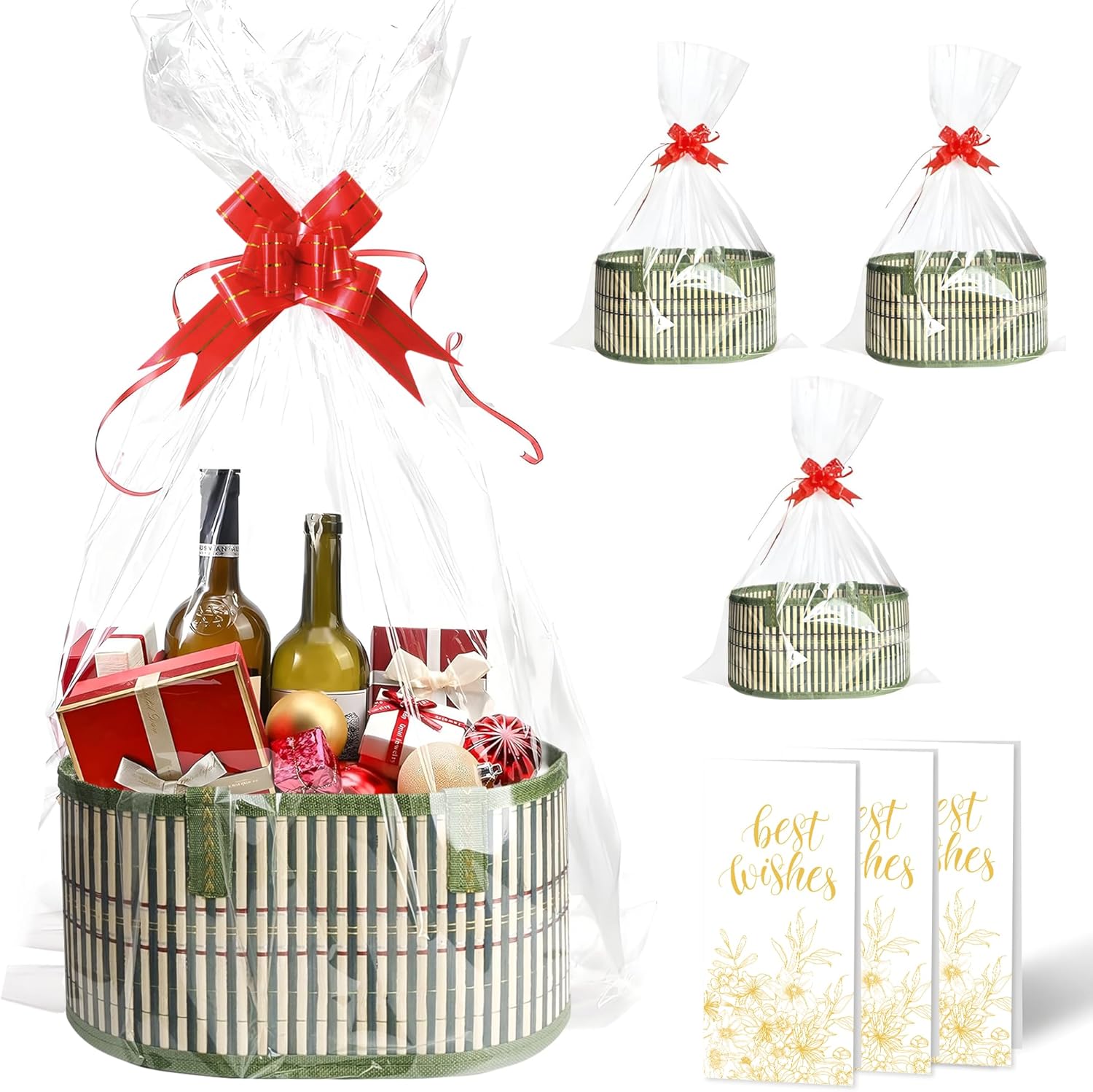 Amazon.com: 3 Set Baskets for Gifts Empty, Gift Baskets Empty, Woven ...