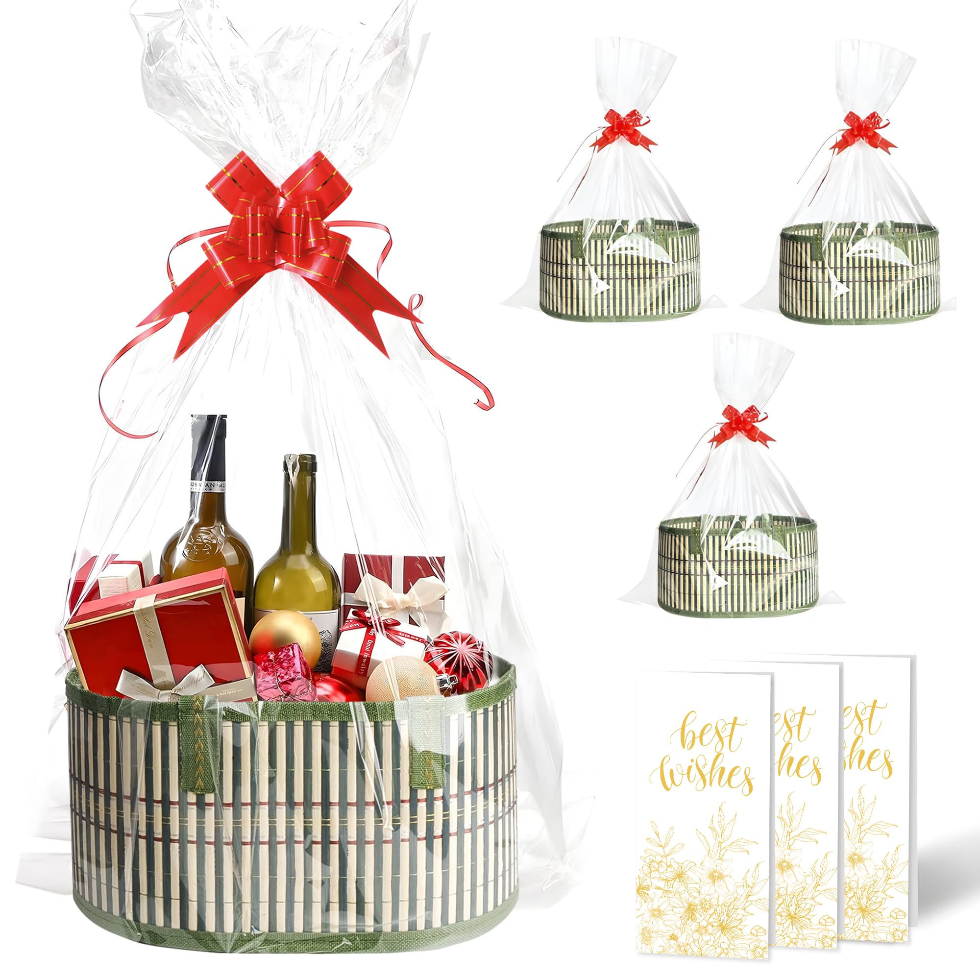Amazon.com: 3 Set Baskets for Gifts Empty, Gift Baskets Empty, Woven ...
