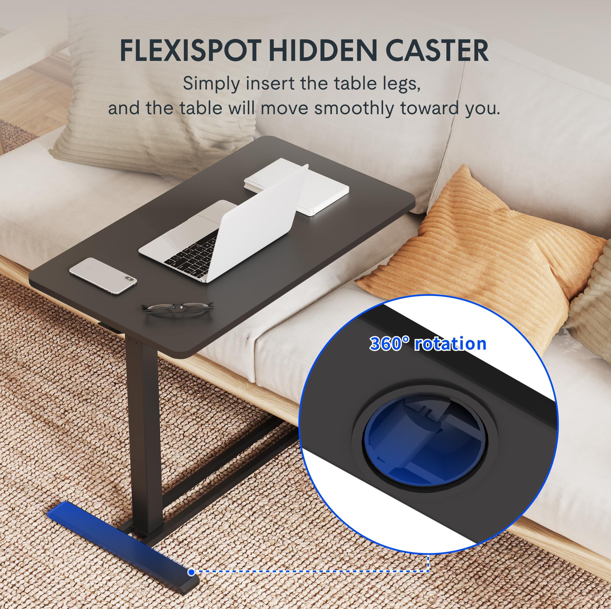 Snapklik.com : FLEXISPOT Height Adjustable C Table