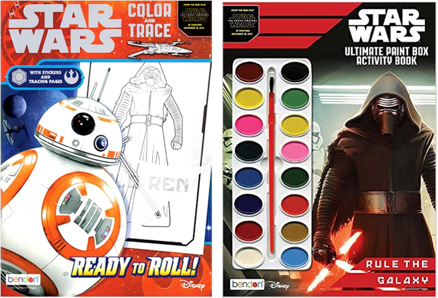 Amazon.com: Set of 2 Star Wars Ultimate Paint Box & Color and Trace ...