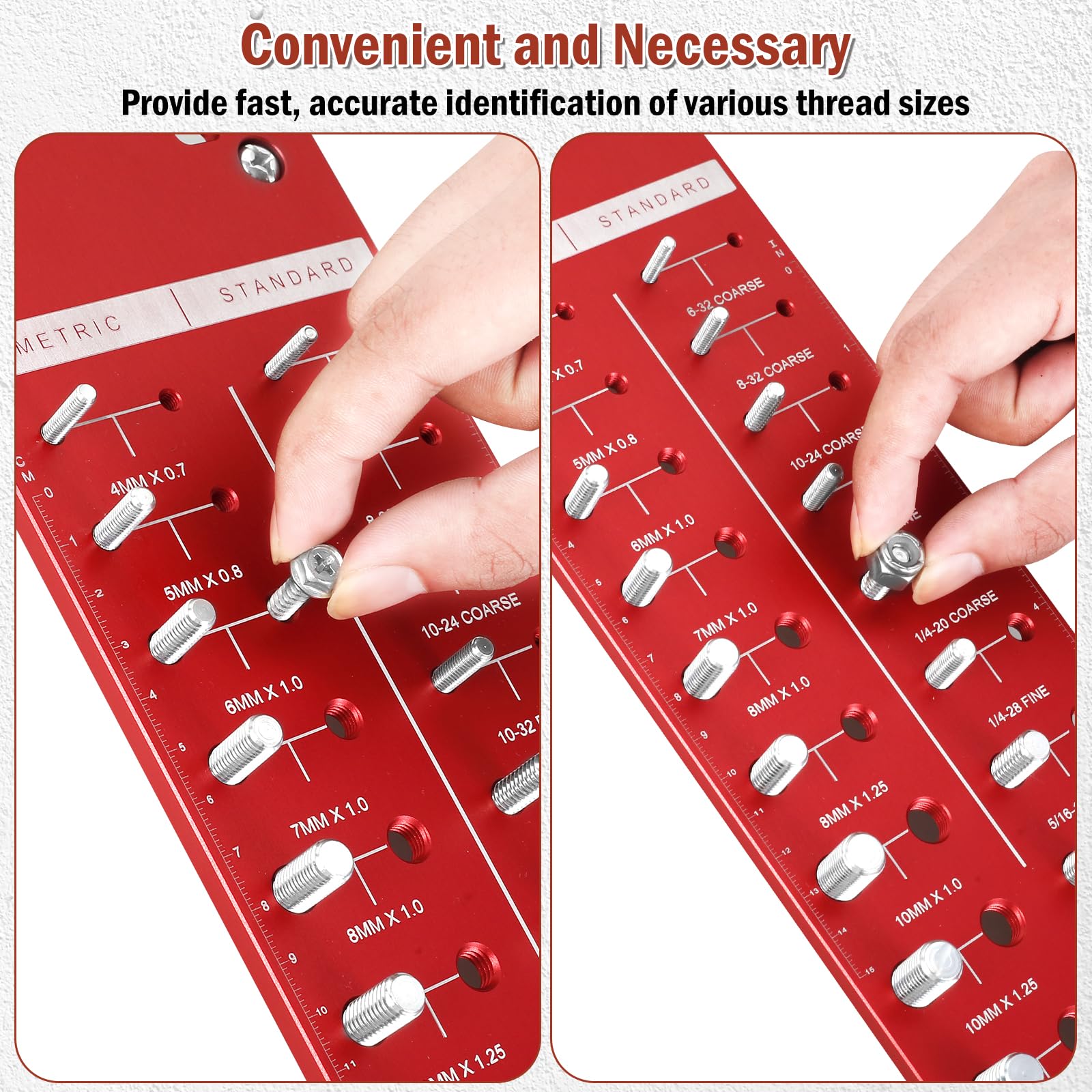 Snapklik.com : Nut And Bolt Thread Checker, Carbon Steel 28 Thread ...