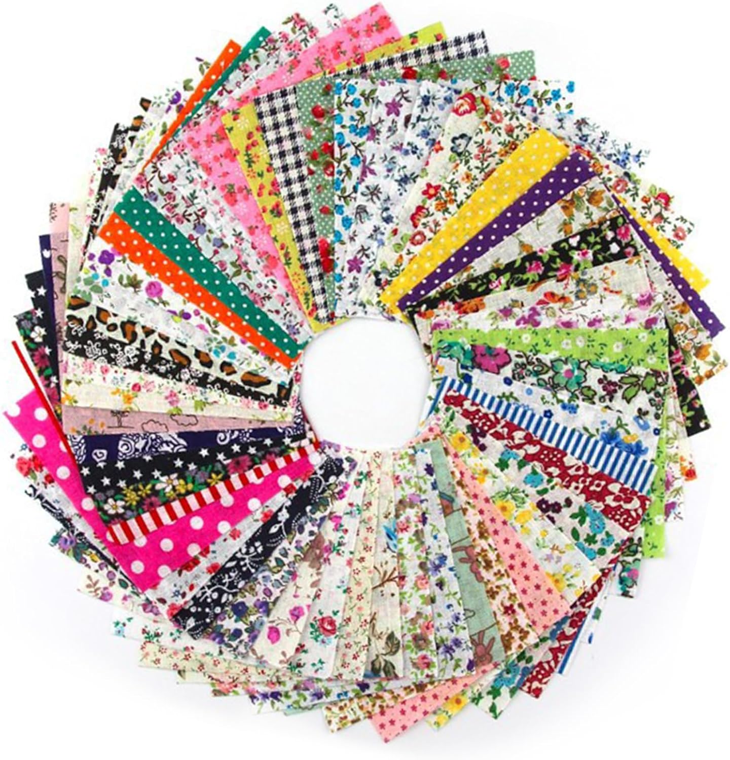 Fat Quarters Fabric Bundles, 50 Pcs Material for Sewing, 10 * 10cm ...