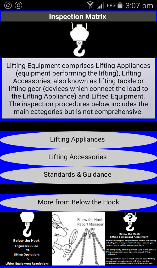 Lifting Equipment Inspection Matrix - App on the Amazon Appstore
