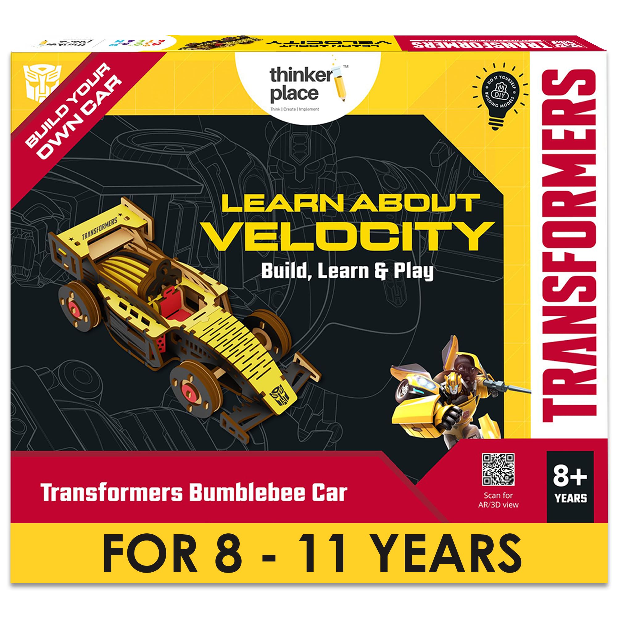 Buy ThinkerPlace Transformers Bumblebee DIY Racing Car Kit ...