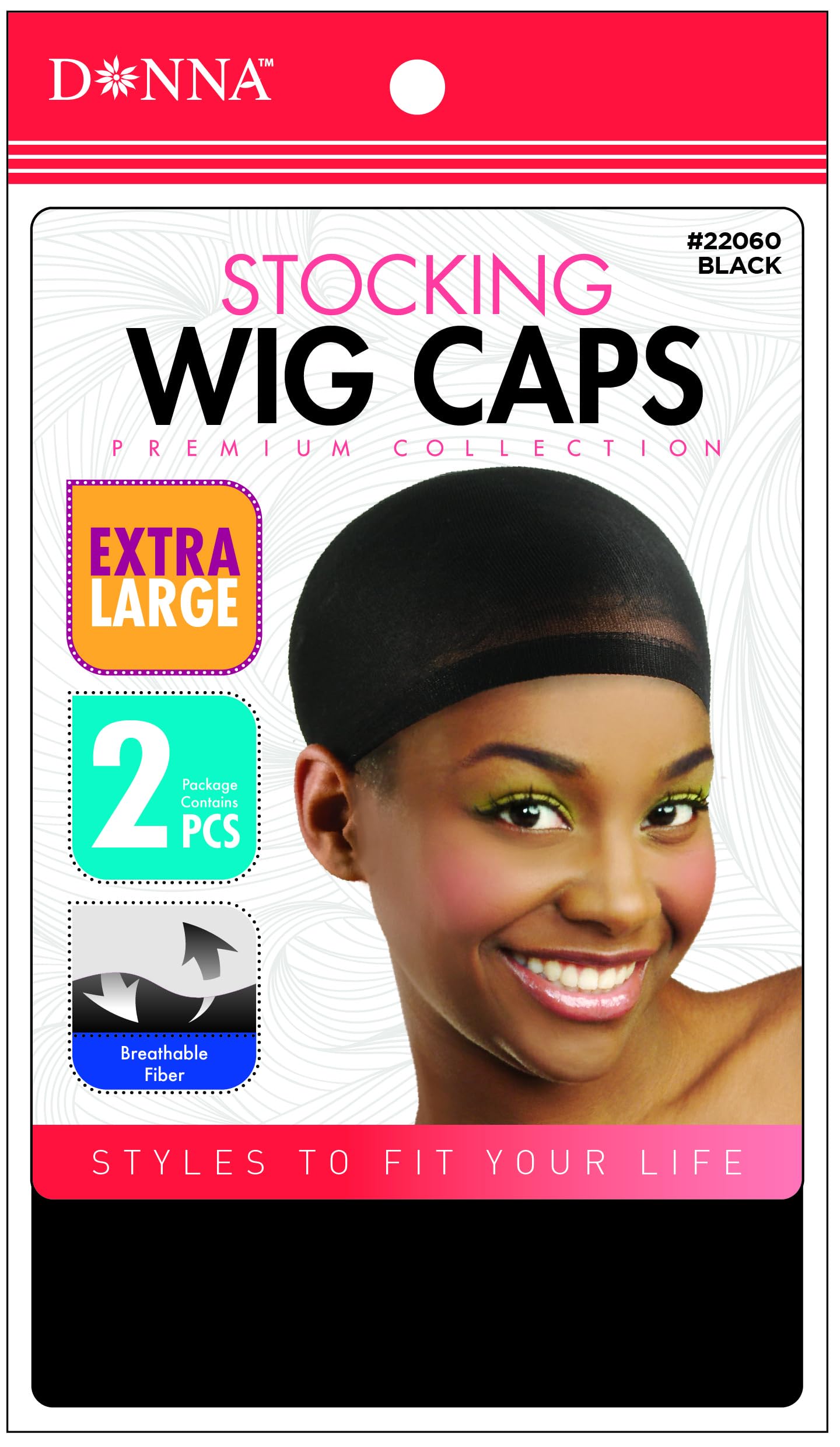 Amazon.com: DONNA Stocking Wig Caps 2pcs XL Black Wig Head Wig Caps for ...