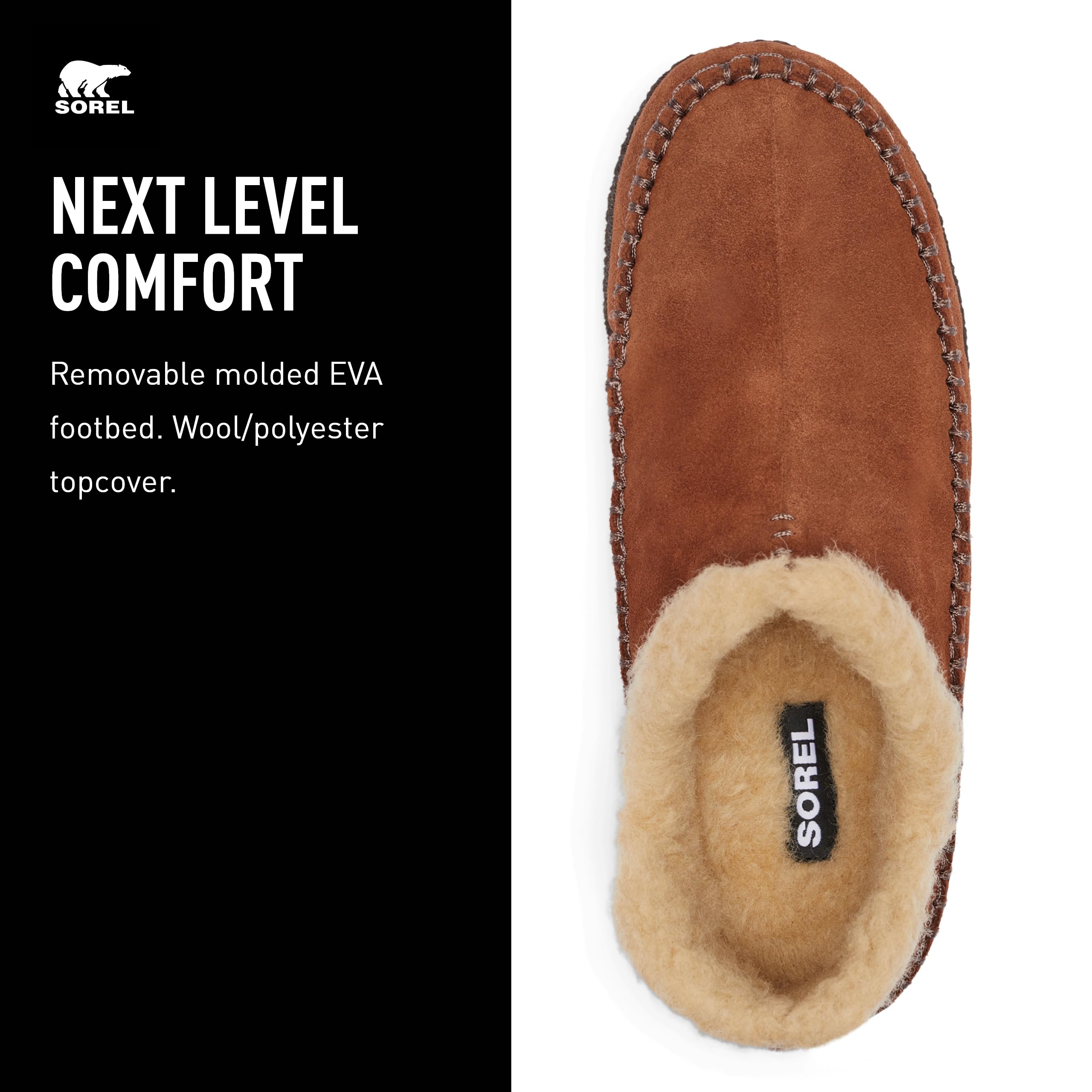 Snapklik.com : Sorel Mens Manawan II Slipper - Wood