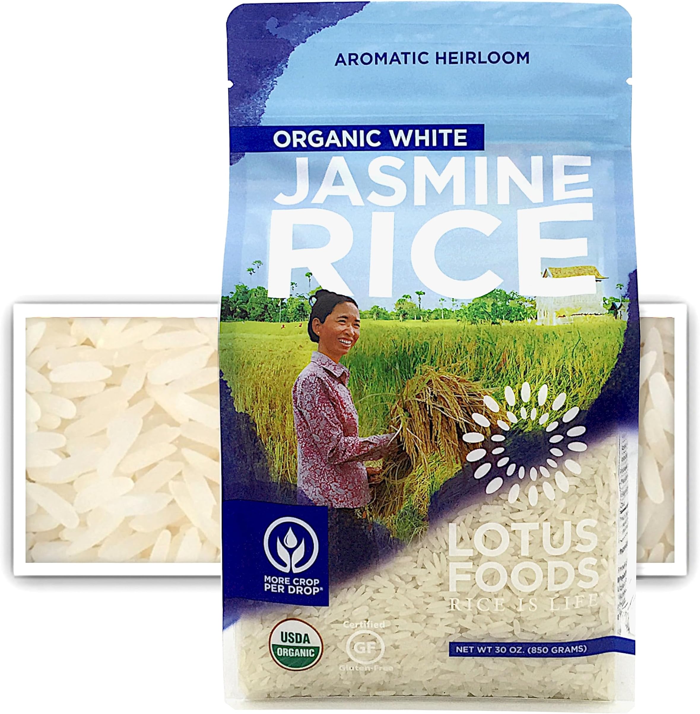 Amazon.com: RiceSelect Jasmati Organic Rice, Long-Grain Organic Jasmine ...