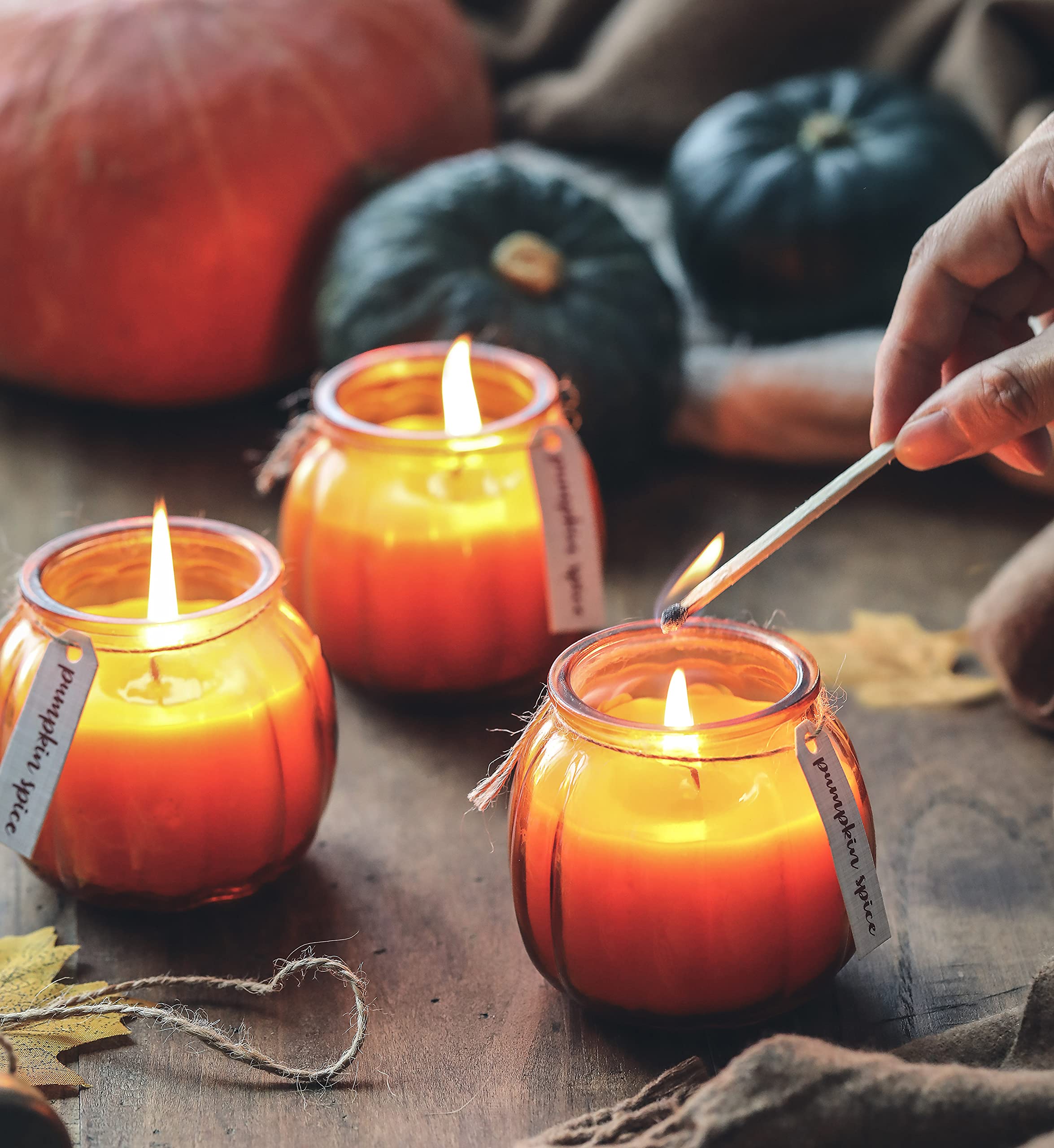 Fall Pumpkin Shaped Candle, Pumpkin Spice Scented Candle Fall ...