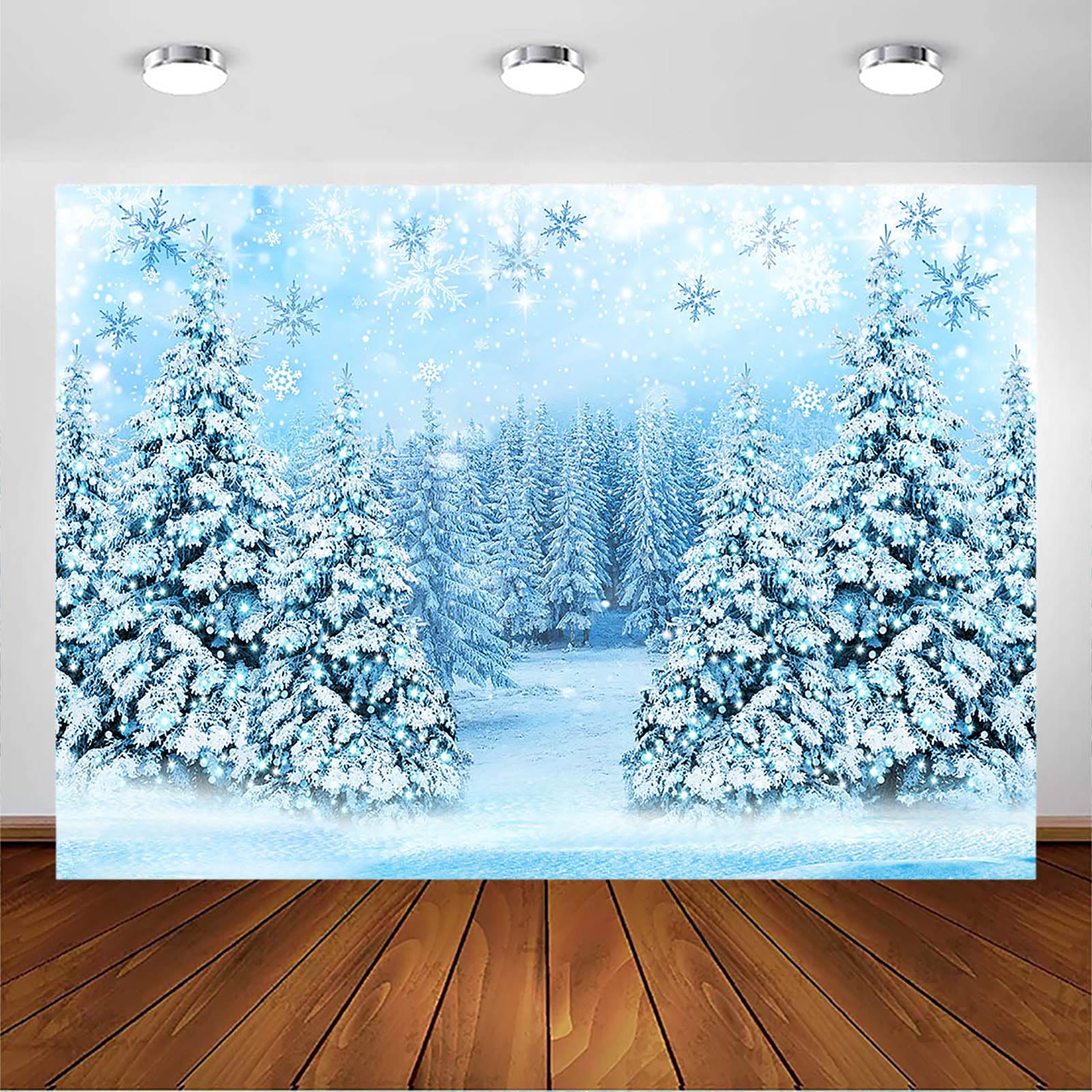Avezano Winter Christmas Backdrop Winter Forest Scene Wonderland ...