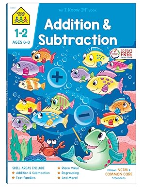 Amazon.com: School Zone Addition & Subtraction Workbook: 64 Pages, 1st ...