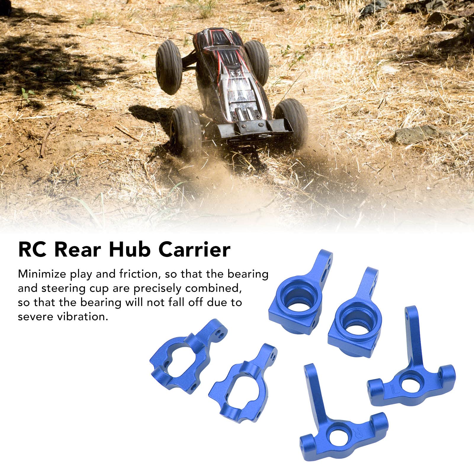 Aluminum Hub Carriers RC Car Steering Cup Set - For LOSI 1/10 22S 2WD ...