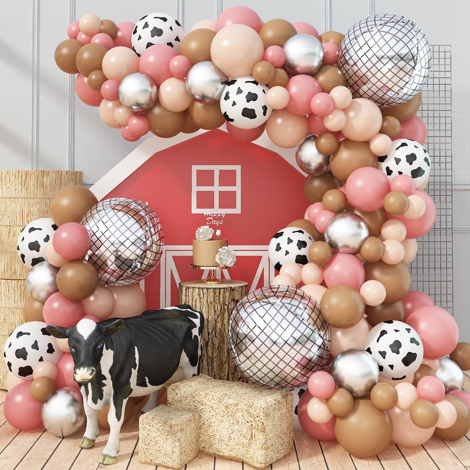 Amazon.com: Cow Print Balloon Arch Kit, Dusty Pink and Brown Nude ...